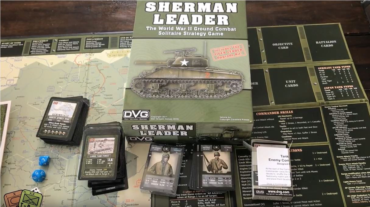 Unboxing Sherman Leader: The World War II Ground Combat Solitaire ...