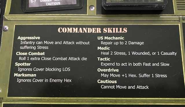 Sherman Leader from Dan Verssen Games – Action Point 1 – The Players' Aid