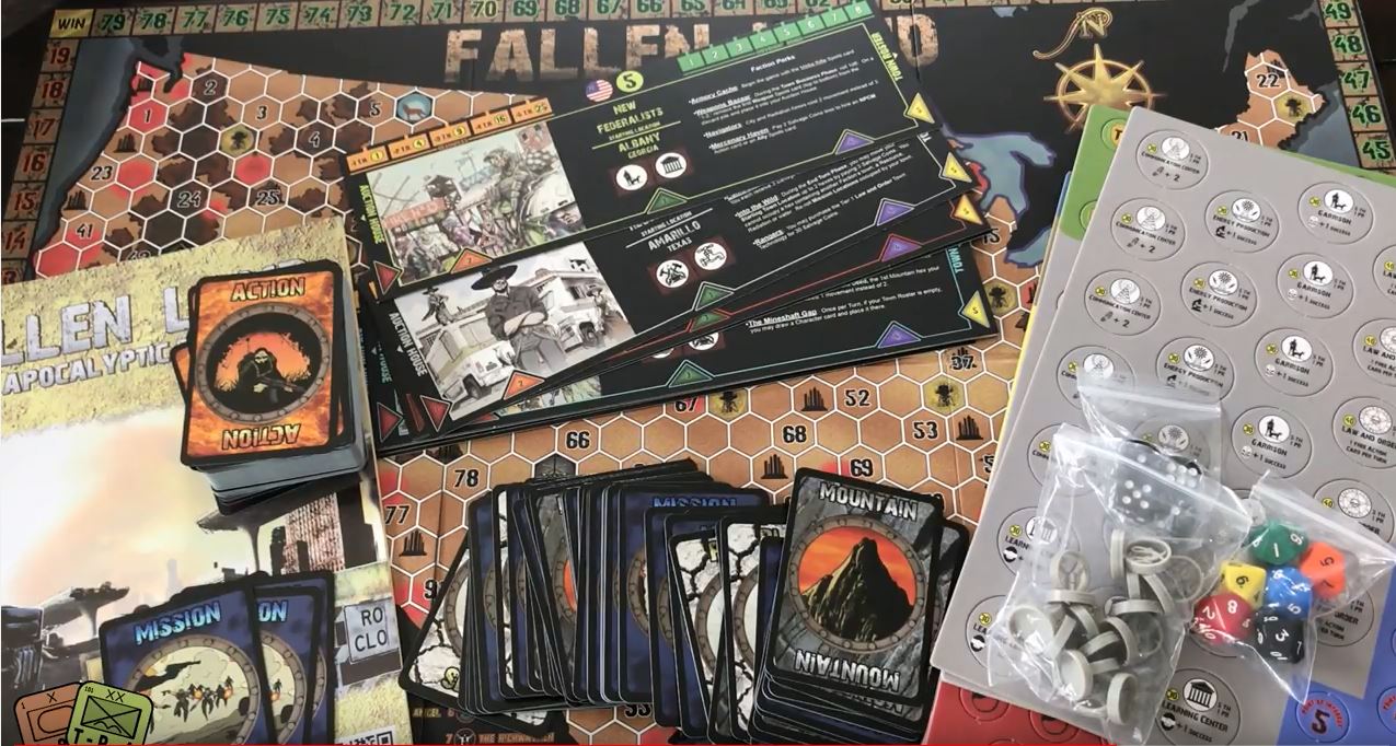 Unboxing Fallen Land: A Post-Apocalyptic Board Game from Fallen ...