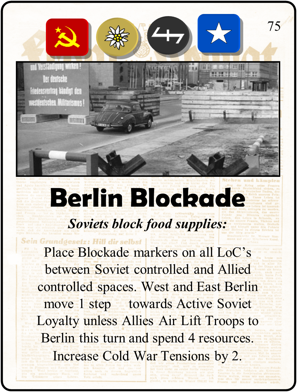 Werwolf: Insurgency in Occupied Germany, 1945-1948 from Legion Wargames – Event Card Spoilers ...
