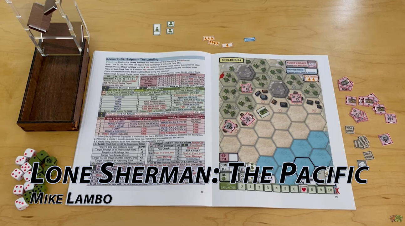 Video Review: Lone Sherman: The Pacific – A Solitaire Wargame from Mike ...
