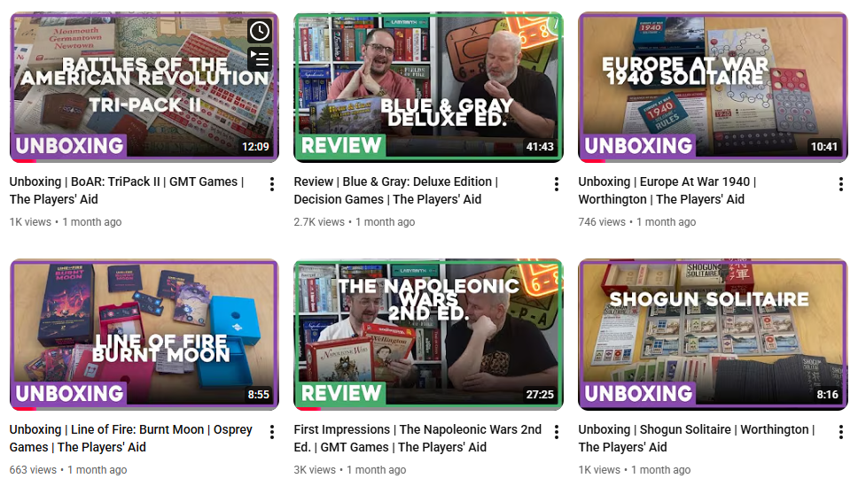The Love/Hate Relationship: Unboxing Videos – The Players' Aid
